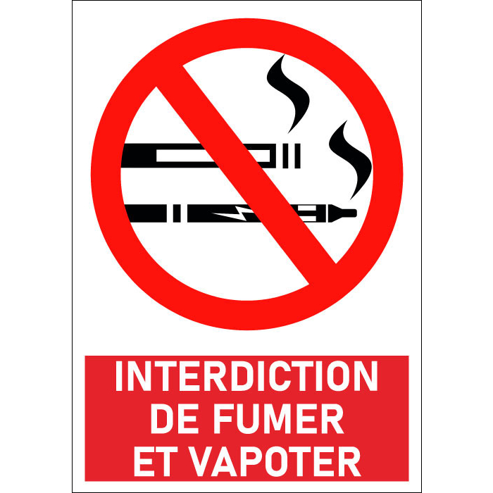 Pictogramme Interdiction de fumer et vapoter