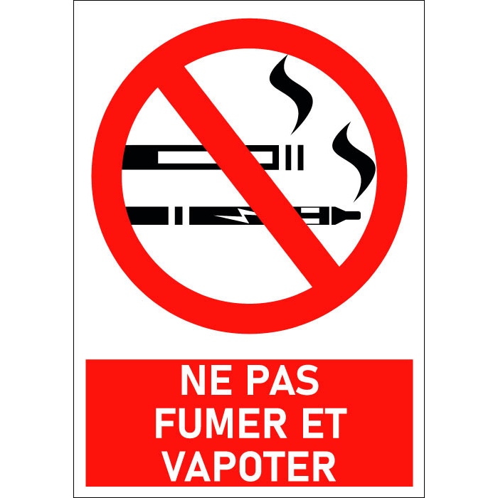 pictogramme Ne pas fumer et vapoter