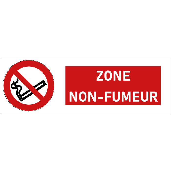 panneau rectangle Zone non-fumeur