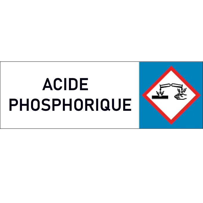 "Plaque Danger Acide phosphorique – Protection GHS05"