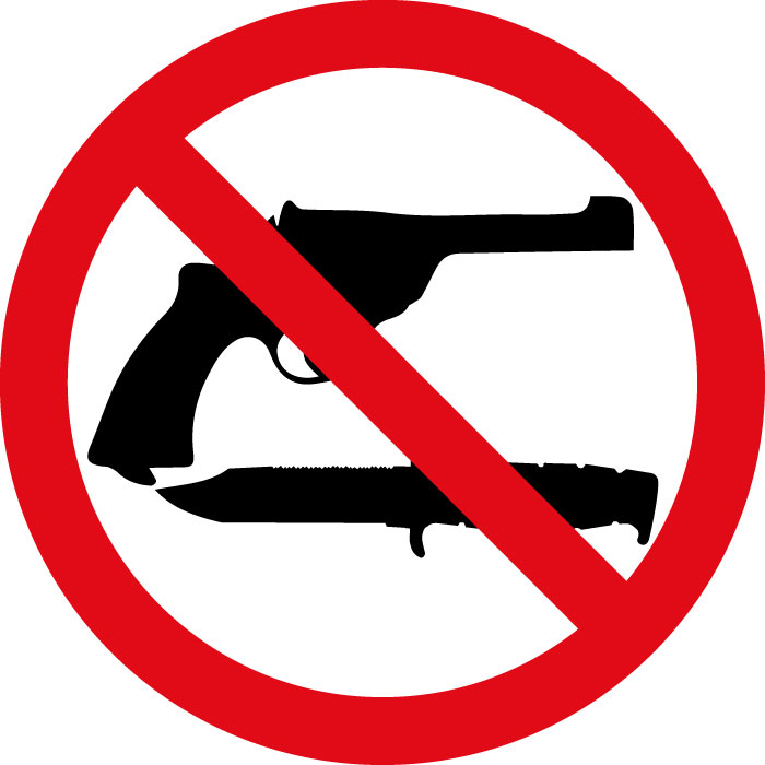 Pictogramme Armes interdites