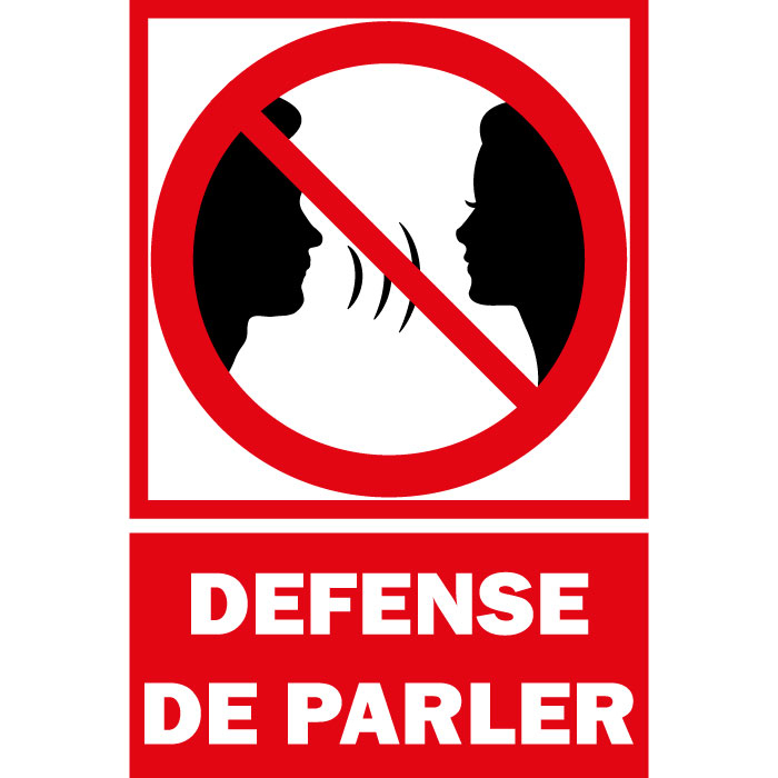 Pictogramme défense de parler