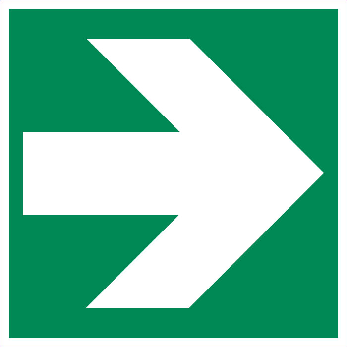 Pictogramme flèche de direction-angle de 90°