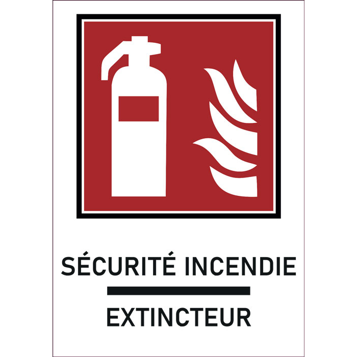 Panneau sécurité incendie extincteur