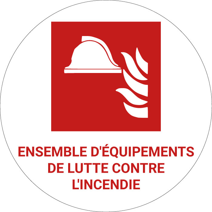 Panneau pictogramme Ensemble d'équipements de lutte contre l'incendie