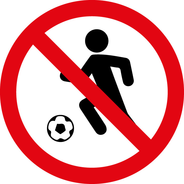 Pictogramme Défense de jouer au ballon Pictogramme Défense de jouer au ballon