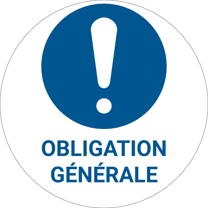 Panneau pictogramme Obligation générale