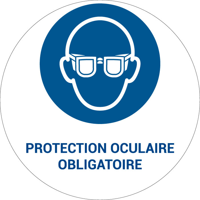 Panneau pictogramme Protection oculaire obligatoire