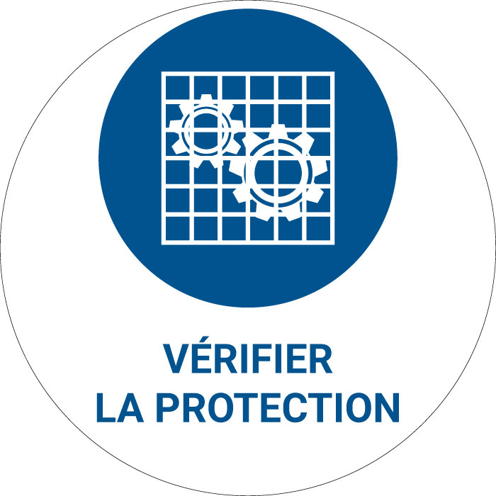 Panneau pictogramme Vérifier la protection