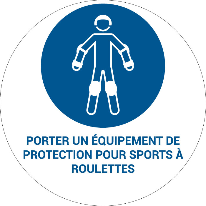 Panneau pictogramme Porter un équipement de protection pour sports à ...
