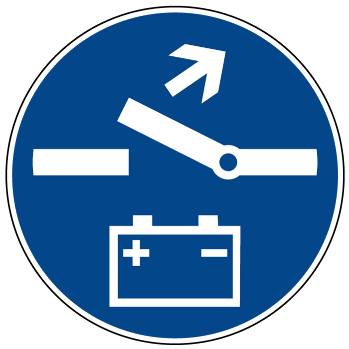 Pictogramme Coupe circuit obligatoire