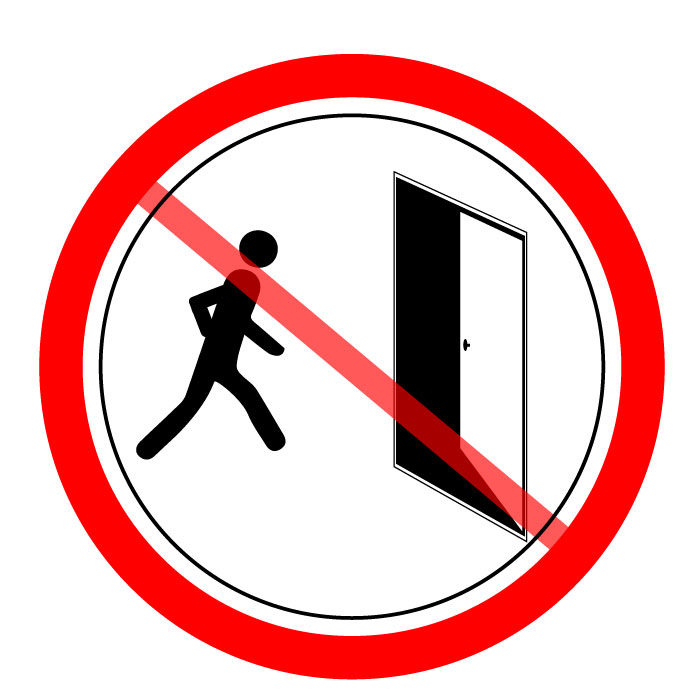 Pictogramme Ne pas courir en entrant