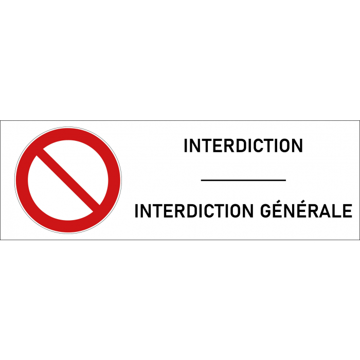 Interdiction générale - format rectangle
