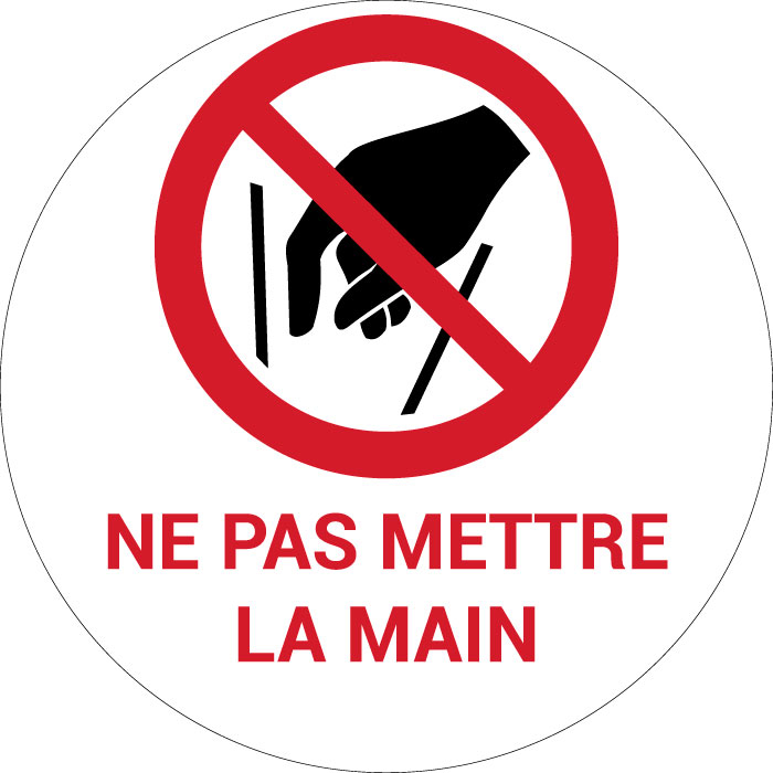 Panneau pictogramme Ne pas mettre la main
