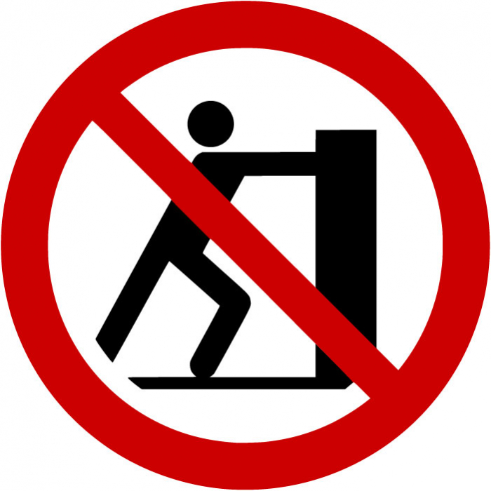 panneau de signalisation Interdiction de pousser