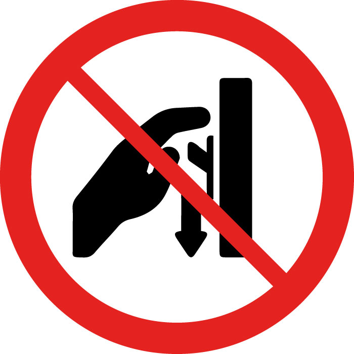 Pictogramme Défense de modifier la position de l'interrupteur