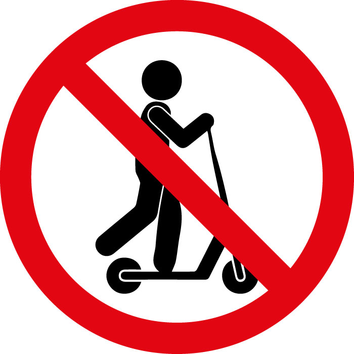 Pictogramme Interdit aux trottinettes