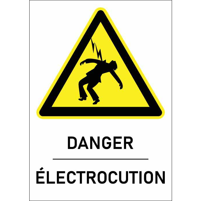 Danger électrocution format A