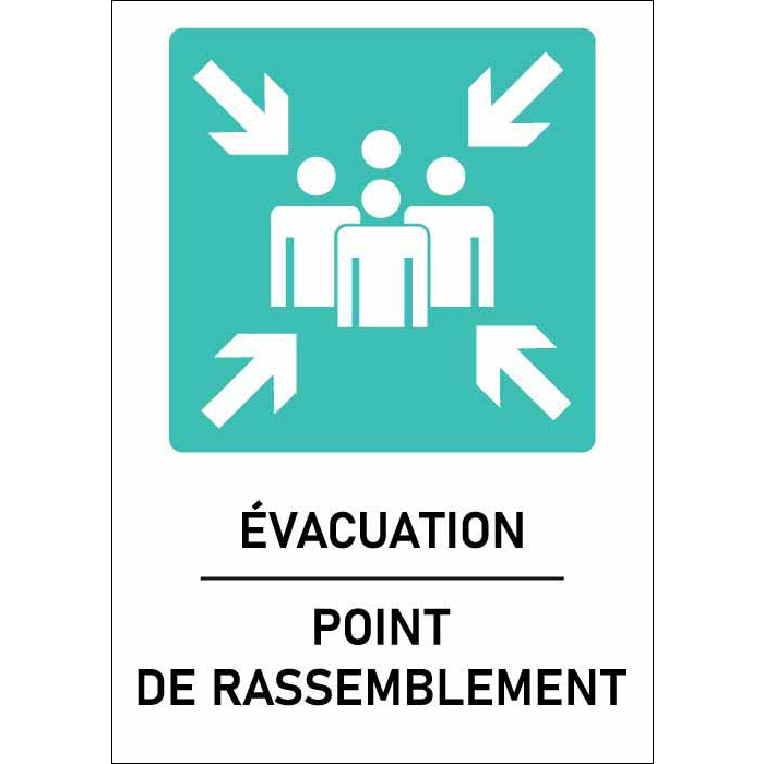 Panneau Point de rassemblement format A vert