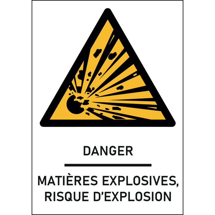 Matières explosives, risque d'explosion