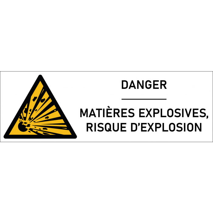 Matières explosives, risque d’explosion - format rectangle