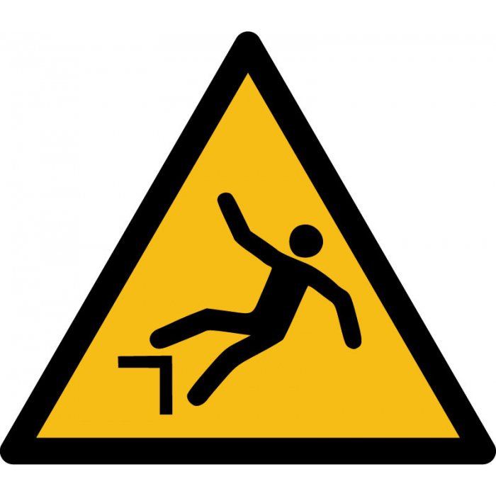 Pictogramme danger chute avec dénivellation