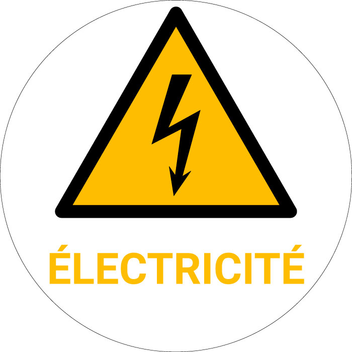 Panneau pictogramme danger électrique