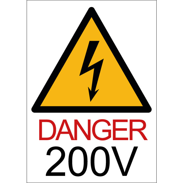 Pictogramme danger électrique-200v