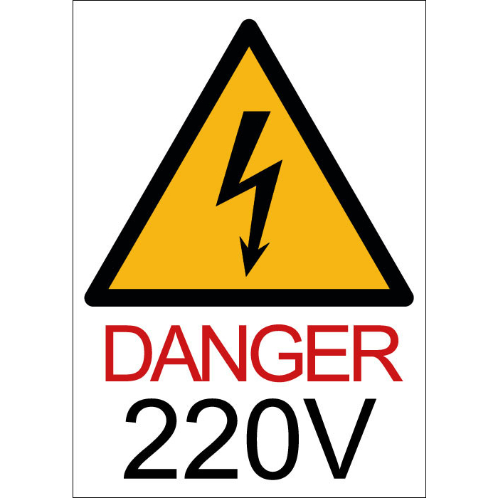 Pictogramme danger électrique-220v
