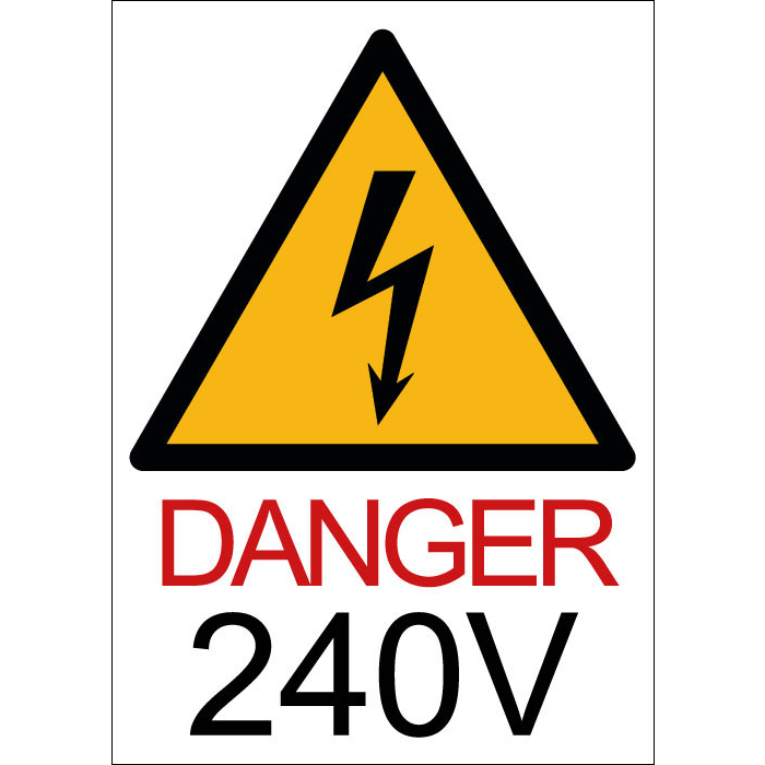 Pictogramme danger électrique-240v