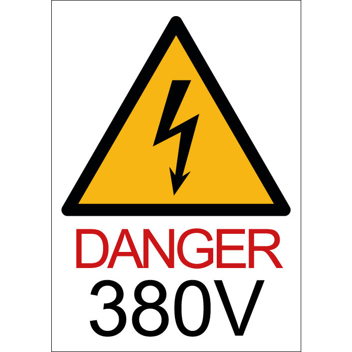 Pictogramme danger électrique-380v
