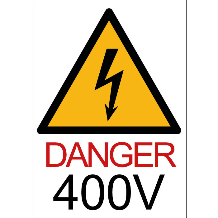 Pictogramme danger électrique-400v