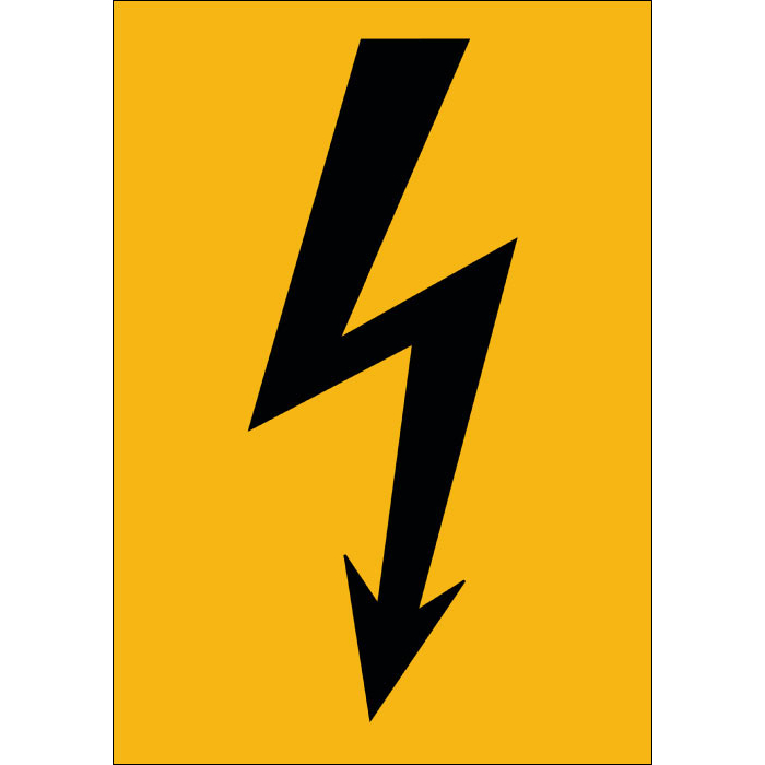 Pictogramme flèche danger électrique