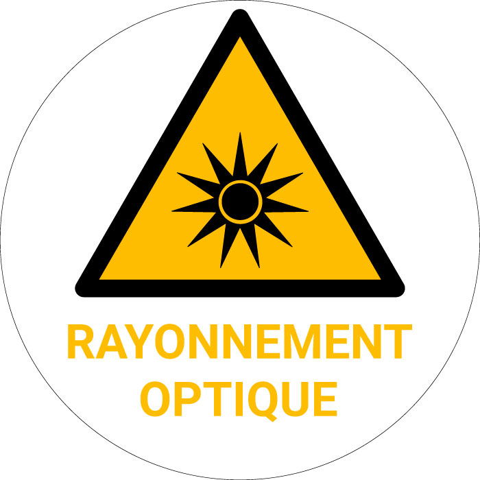 Panneau pictogramme Rayonnement optique