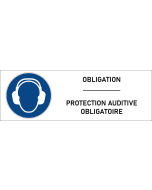 Panneau pictogramme Protection auditive obligatoire