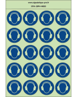 Panneau pictogramme Protection auditive obligatoire