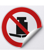 Autocollants Charge lourde interdite - P012 norme iso 7010 – par Lot de 5