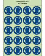 Panneau pictogramme Protection auditive obligatoire