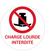 Autocollants Charge lourde interdite - P012 norme iso 7010 – par Lot de 5