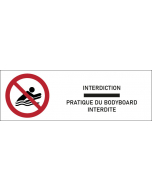 Autocollants Pratique du bodyboard interdite - P063 norme iso 7010 ...